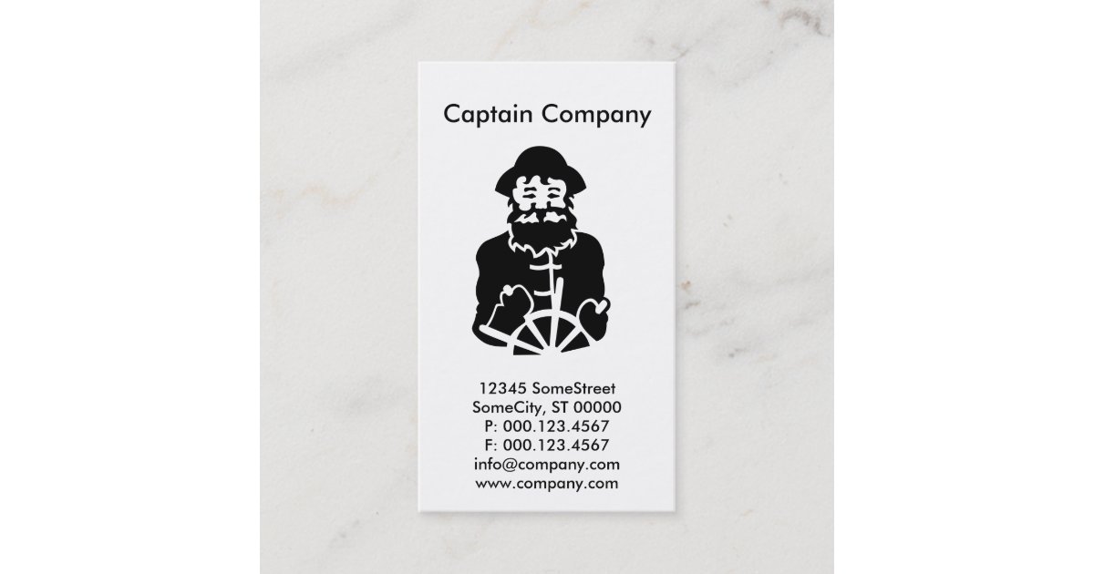 custom captain company business card | Zazzle