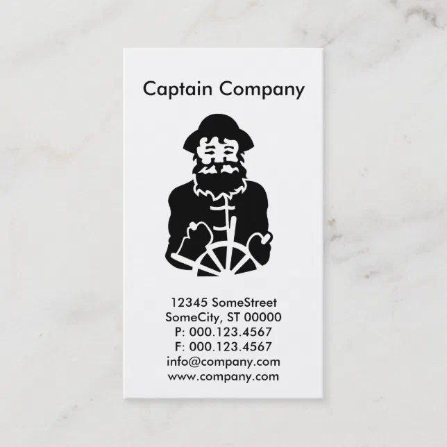custom captain company business card | Zazzle