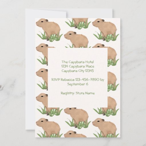 Custom Capy Baby Oh Boy Capybara Baby Shower Invitation | Zazzle