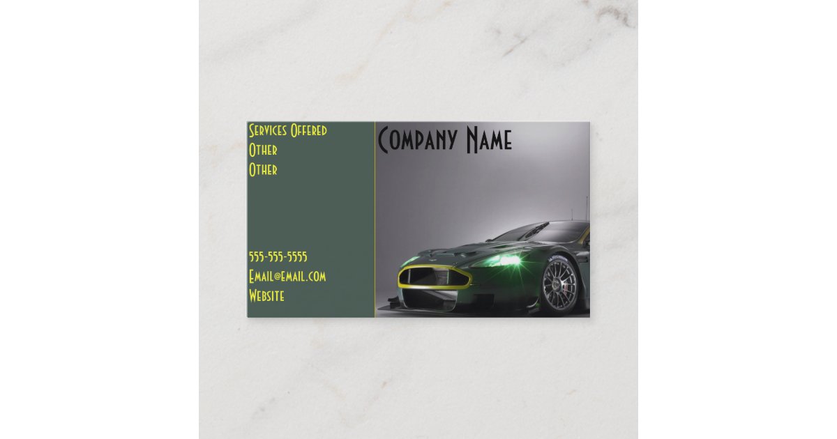 Custom Car Business Card | Zazzle