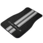 Custom Car Floor Mats - Chevelle Stripes Grey | Zazzle