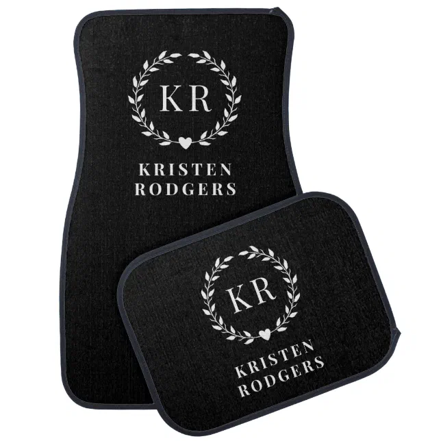 Custom Car Floor Mats with Names and Monogram | Zazzle