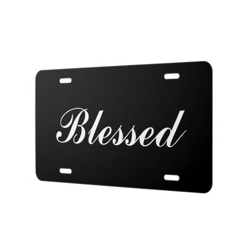 Custom Car License Plate - Blessed | Zazzle