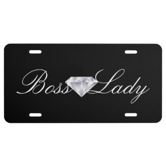 Custom Car License Plate - Boss Lady | Zazzle