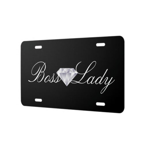Custom Car License Plate - Boss Lady | Zazzle