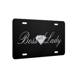 Custom Car License Plate - Boss Lady | Zazzle