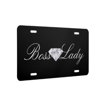 Custom Car License Plate - Boss Lady | Zazzle