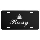 Custom Car License Plate - Bossy | Zazzle