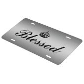 Custom Car License Plate - Crown Blessed Silver | Zazzle