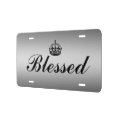 Custom Car License Plate - Crown Blessed Silver | Zazzle