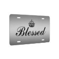 Custom Car License Plate - Crown Blessed Silver | Zazzle