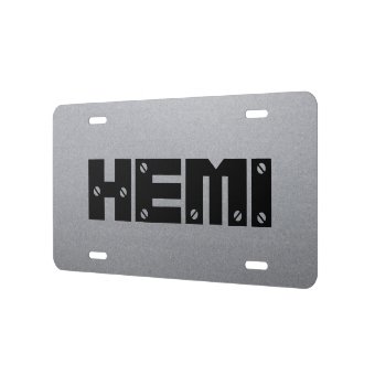 Custom Car License Plate - HEMI Silver | Zazzle