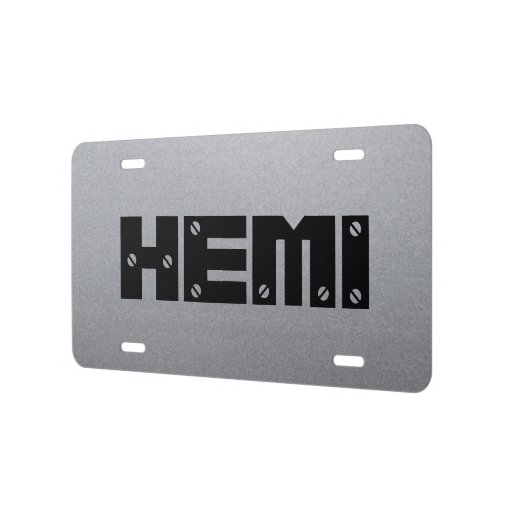 Custom Car License Plate - HEMI Silver | Zazzle