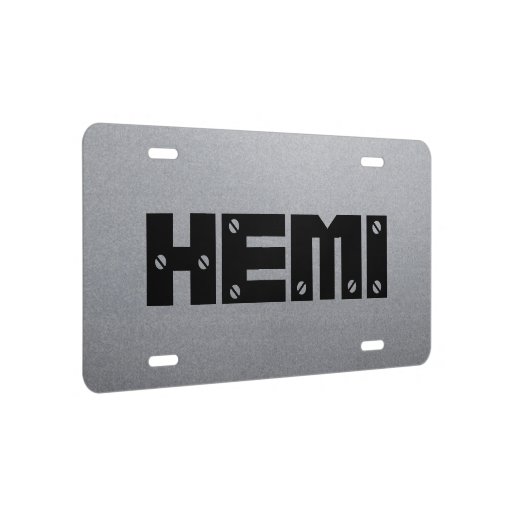 Custom Car License Plate - HEMI Silver | Zazzle