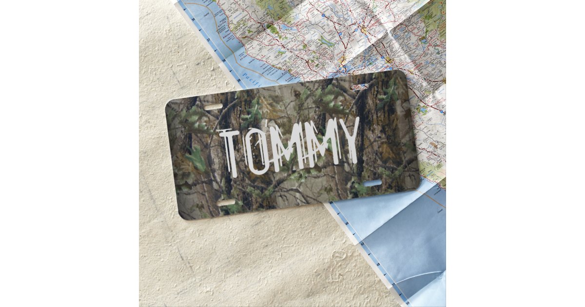 Custom Car License Plate - Hunting Camouflage | Zazzle