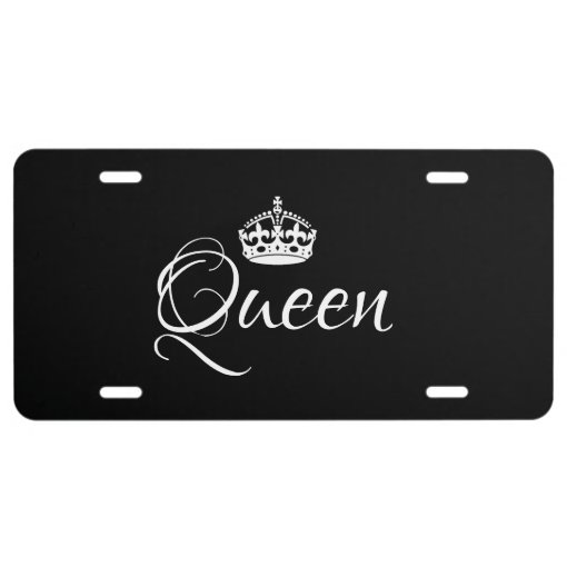 Custom Car License Plate - Queen Crown | Zazzle