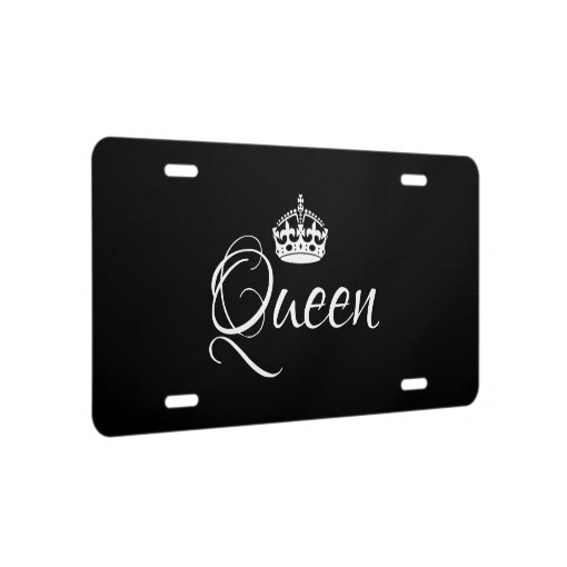 Custom Car License Plate - Queen Crown | Zazzle