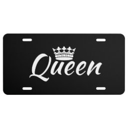 Custom Car License Plate - Queen Crown | Zazzle