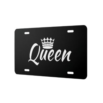 Custom Car License Plate - Queen Crown | Zazzle