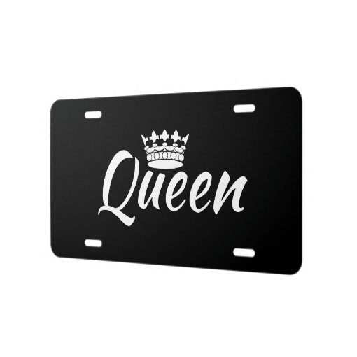 Custom Car License Plate - Queen Crown | Zazzle