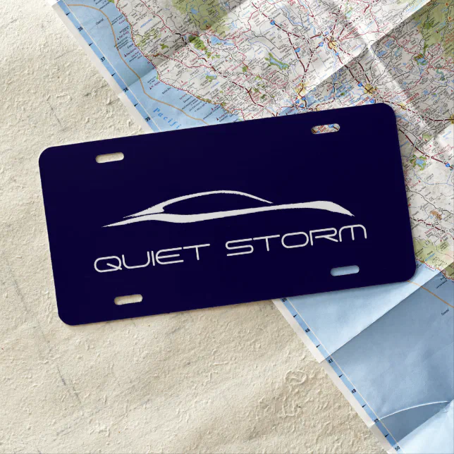 Custom Car License Plate - Silhouette Quiet Storm | Zazzle