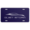 Custom Car License Plate - Silhouette Quiet Storm | Zazzle