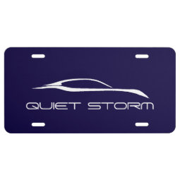 Custom Car License Plate - Silhouette Quiet Storm | Zazzle
