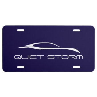 Custom Car License Plate - Silhouette Quiet Storm | Zazzle