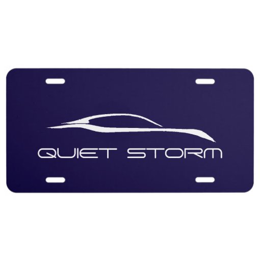 Custom Car License Plate - Silhouette Quiet Storm | Zazzle