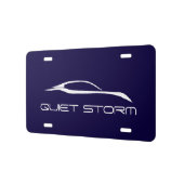 Custom Car License Plate - Silhouette Quiet Storm | Zazzle