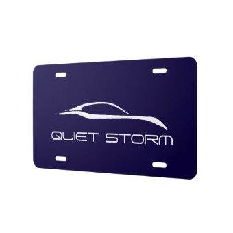 Custom Car License Plate - Silhouette Quiet Storm | Zazzle