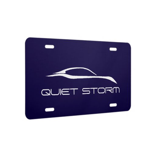 Custom Car License Plate - Silhouette Quiet Storm | Zazzle