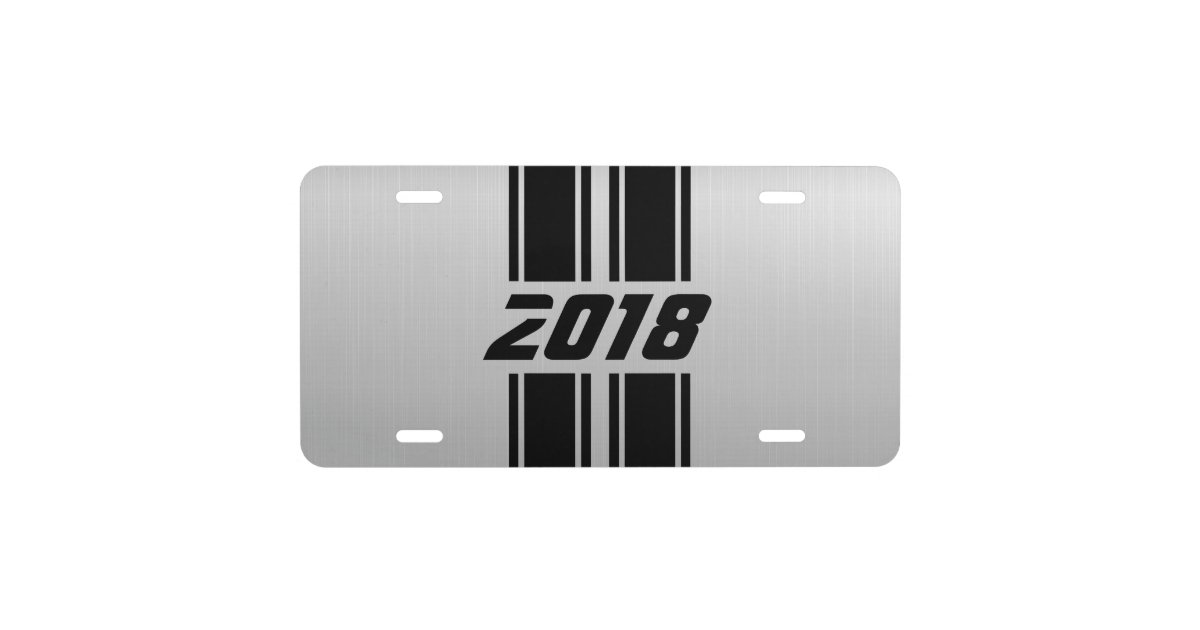Custom Car License Plate - Stripe Type Year | Zazzle