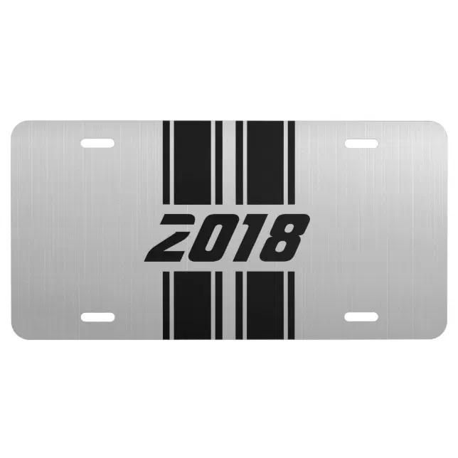 Custom Car License Plate - Stripe Type Year | Zazzle