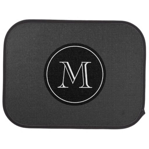 Custom car mat set with elegant monogram letters | Zazzle