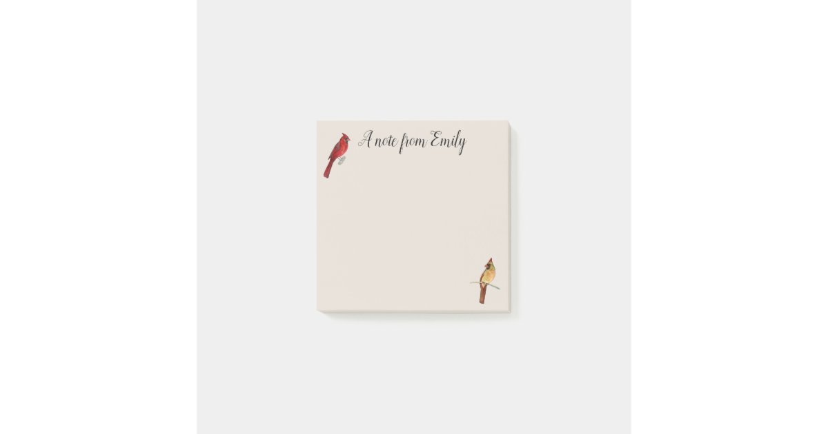 Custom Cardinal Post-it Notes | Zazzle