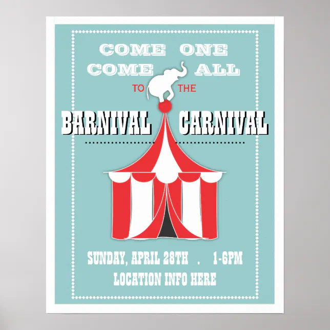 CUSTOM Carnival Event Poster | Zazzle