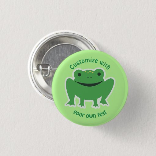 Custom Cartoon Frog Pinback Button | Zazzle