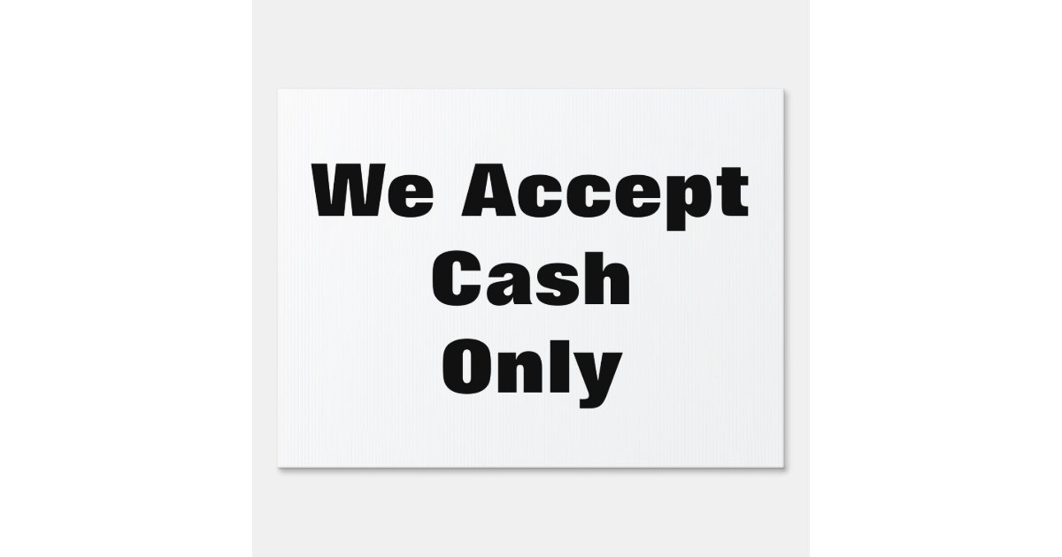 Custom Cash Only Sign | Zazzle