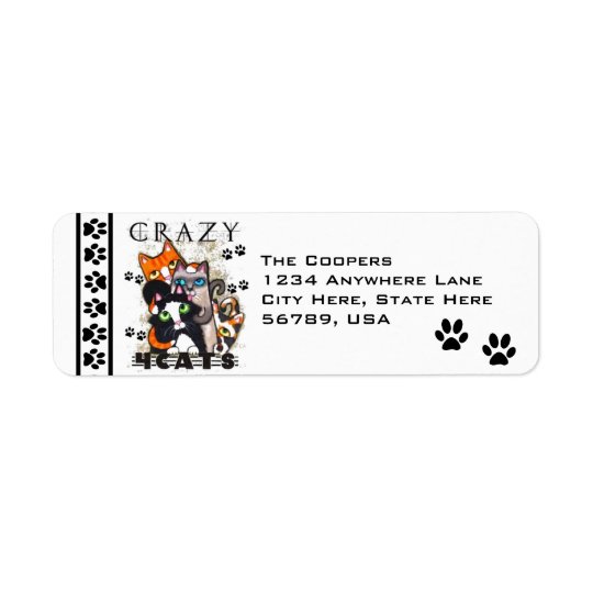 Custom Cat Return Address Labels | Zazzle.com