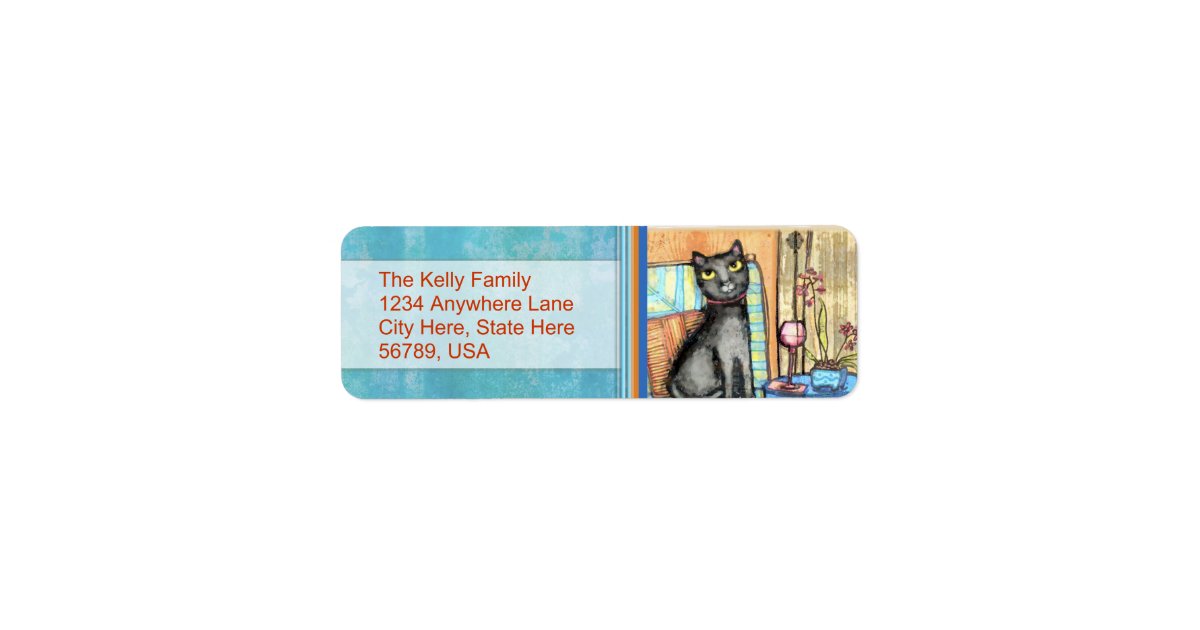 Custom Cats Return Address Labels | Zazzle