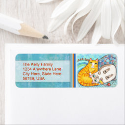 Custom Cats Return Address Labels | Zazzle