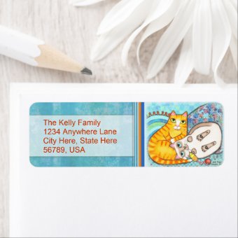 Custom Cats Return Address Labels | Zazzle