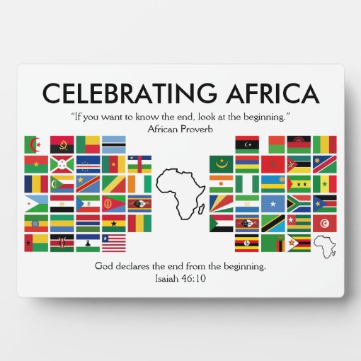 Custom CELEBRATING AFRICA Flags Plaque | Zazzle
