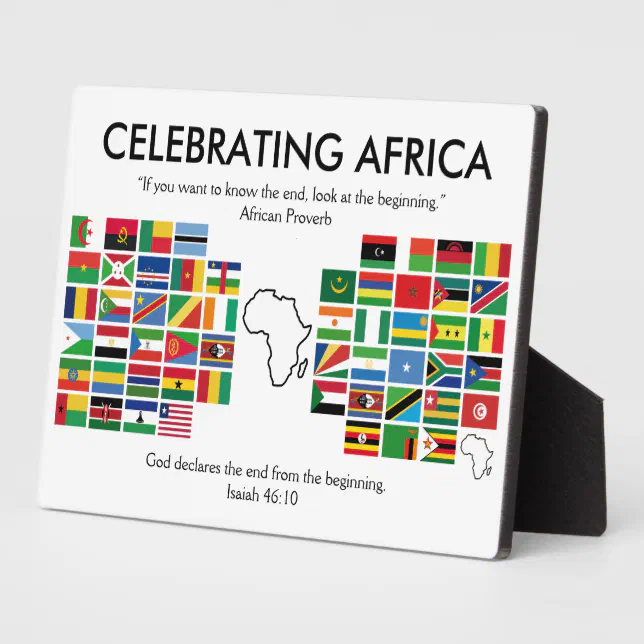 Custom CELEBRATING AFRICA Flags Plaque | Zazzle