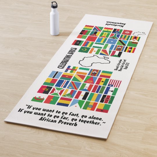 Custom CELEBRATING AFRICA Flags Yoga Mat | Zazzle.com