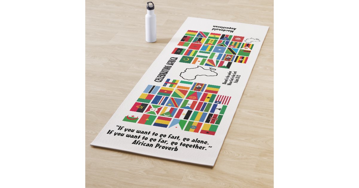 Custom CELEBRATING AFRICA Flags Yoga Mat | Zazzle