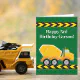 Custom Cement Mixer Truck Green Boys Birthday Card | Zazzle