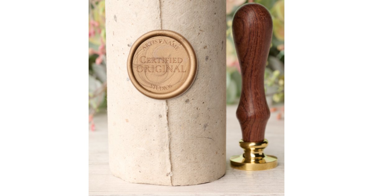 Custom Certificate of Authenticity Wax Seal Stamp | Zazzle
