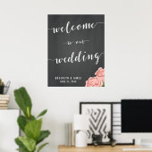 Custom Chalkboard Wedding Reception Sign 22x28 | Zazzle